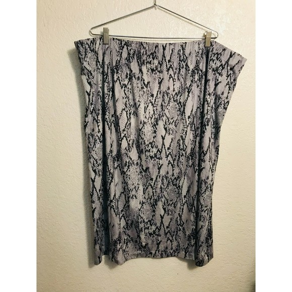 Susan Graver | Skirts | Susan Graver Faux Suede Snake Skin Midi Skirt ...